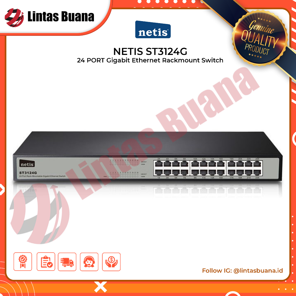 Jual NETIS Switch ST3124G 24 Port Gigabit Ethernet Rackmount Switch ...
