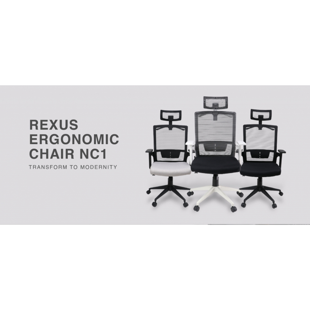 Jual Kursi Gaming Rexus NC1 ERGONOMIC CHAIR (BLACK) | Shopee Indonesia