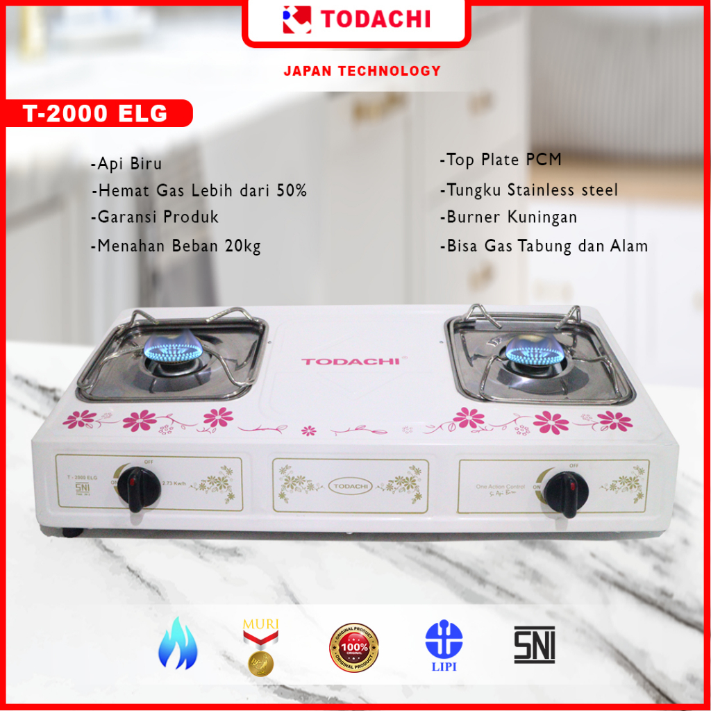 Jual Todachi Kompor Gas 2 Tungku (T-2000 ELG) | Shopee Indonesia