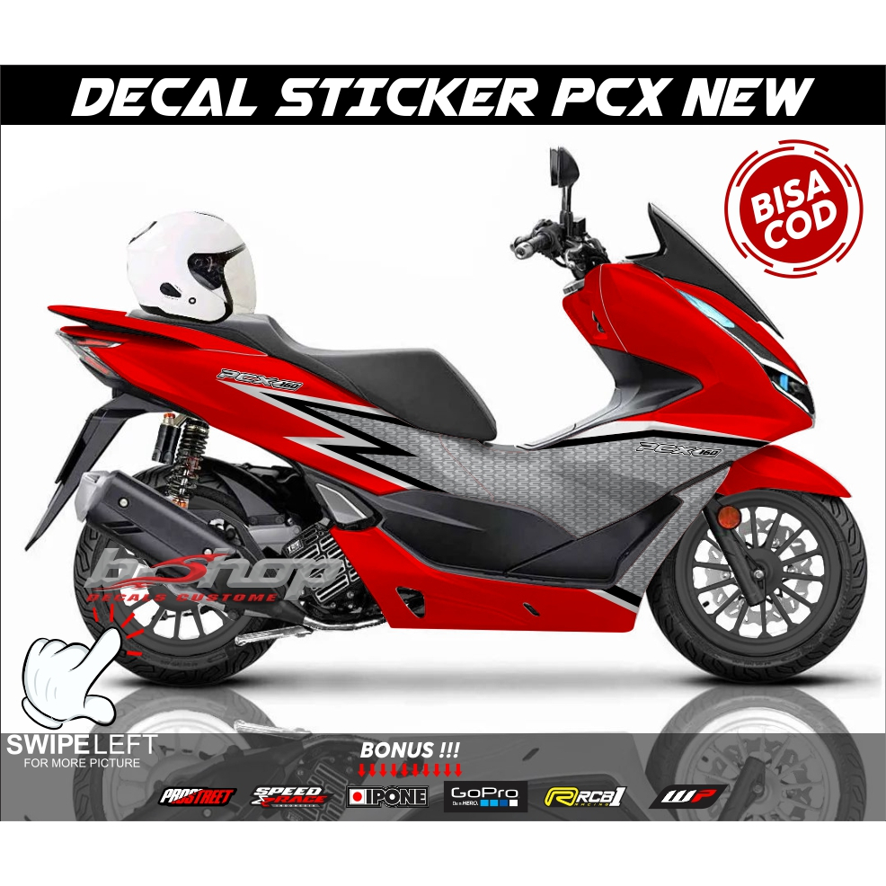 Jual Sticker decal pcx merah full body stiker variasi pcx new | Shopee ...