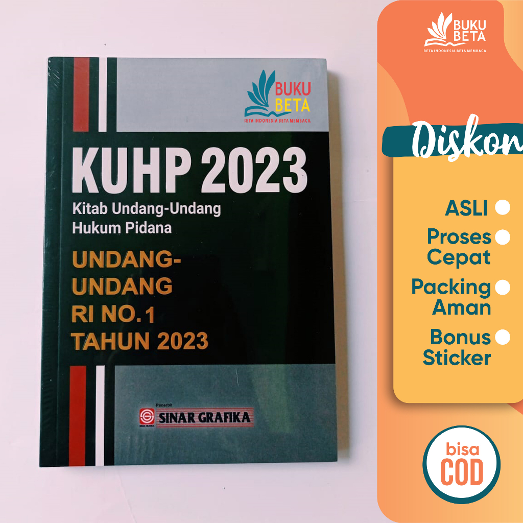 Jual KUHP 2023 Undang-Undang RI No. 1 Tahun 2023 | Shopee Indonesia