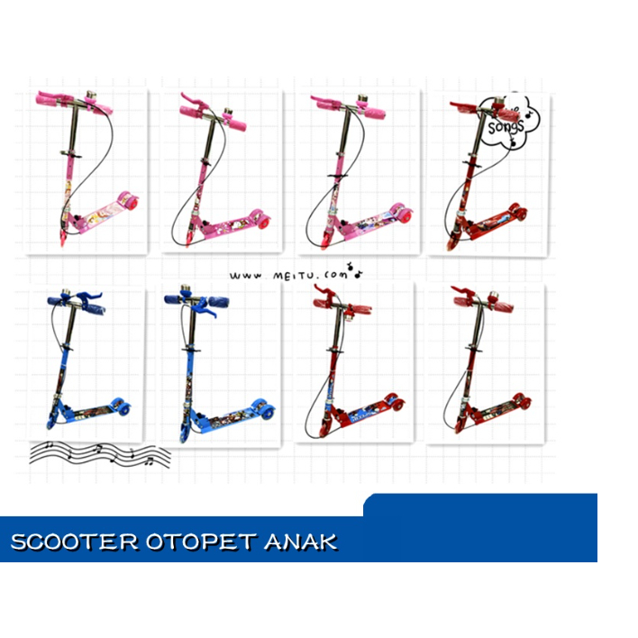 Jual SCOOTER OTOPET ANAK SKUTER +BELL+REM TANGAN DIY GAMBAR | Shopee ...
