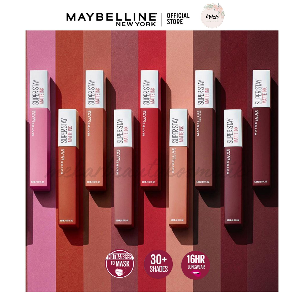 Jual MAYBELLINE Superstay Matte Ink Liquid Matte 5.0ml (Tahan 16 Jam)/Lipcream/Lipmatte | Shopee ...