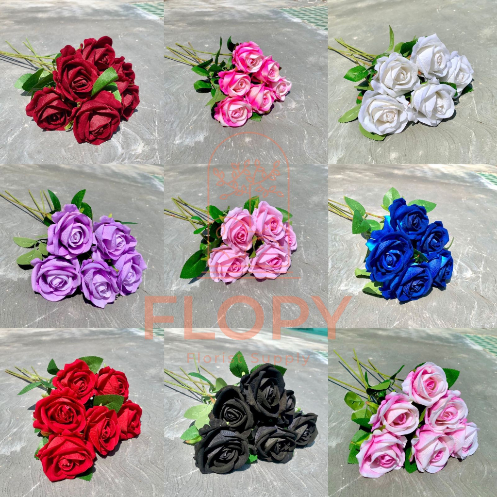 Jual FLOPY 1 Tangkai Mawar Beludru / Rose Premium 1 tangkai / Bunga ...