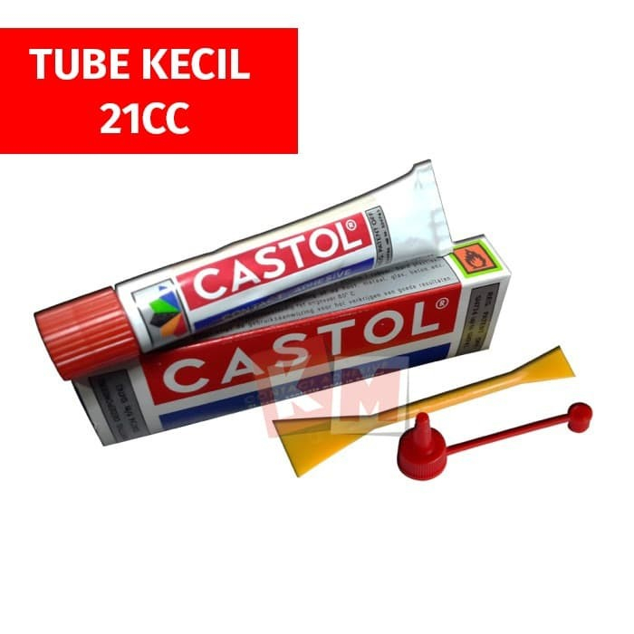 Jual Lem Castol Contact Adhesive Tube Kecil 21cc / Lem Kuning Serba ...