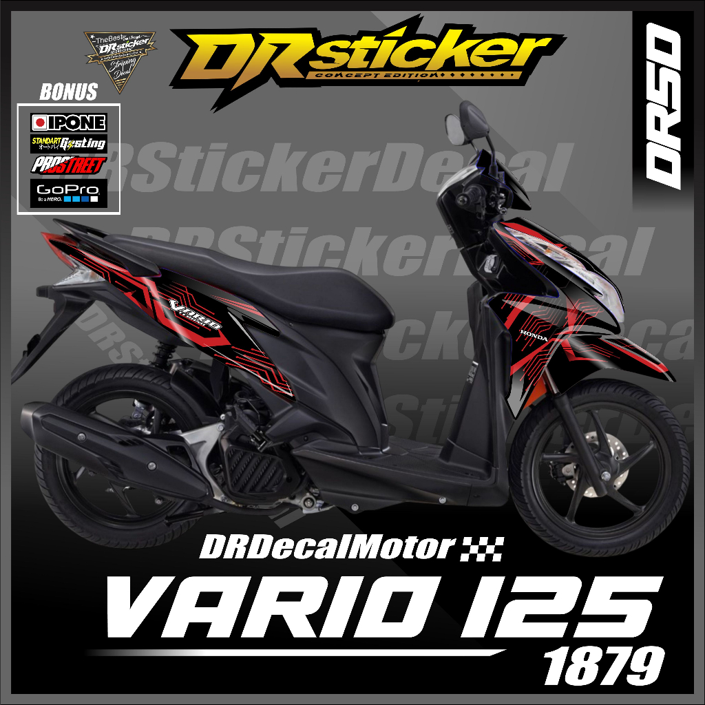 Jual Stiker Motor Vario 125 Techno Fullbody Decal Vario aksesoris vario ...