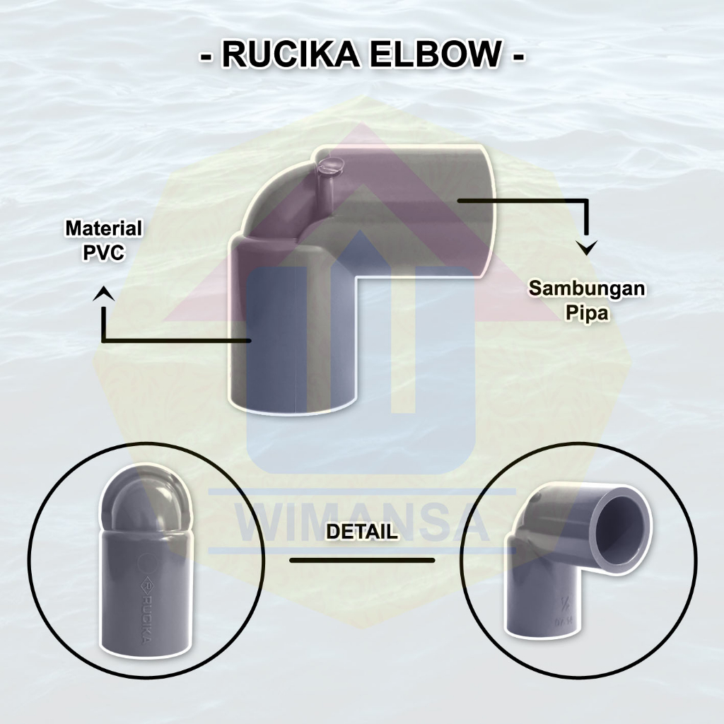Jual RUCIKA ELBOW 3/4 INCH - SAMBUNGAN PIPA PVC | Shopee Indonesia