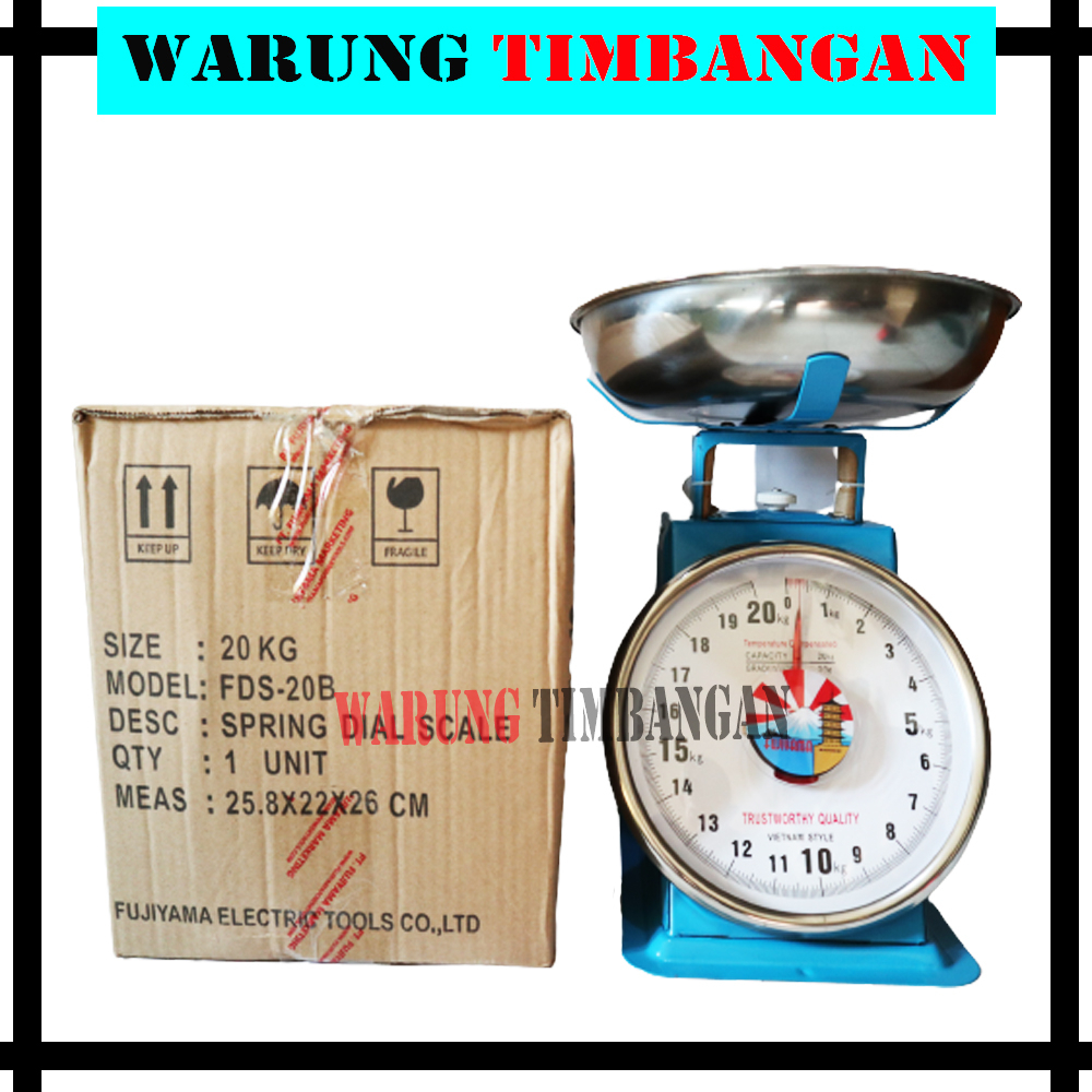 Jual Timbangan FUJIYAMA 20kg Besi Stainless Jarum Analog Manual Duduk Sembako Telor Kue Tepung ...