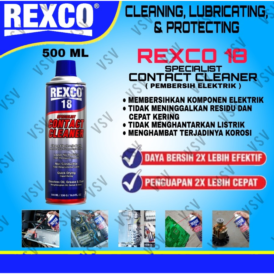 Jual REXCO 18 (500ml) specialist contact cleaner | Shopee Indonesia