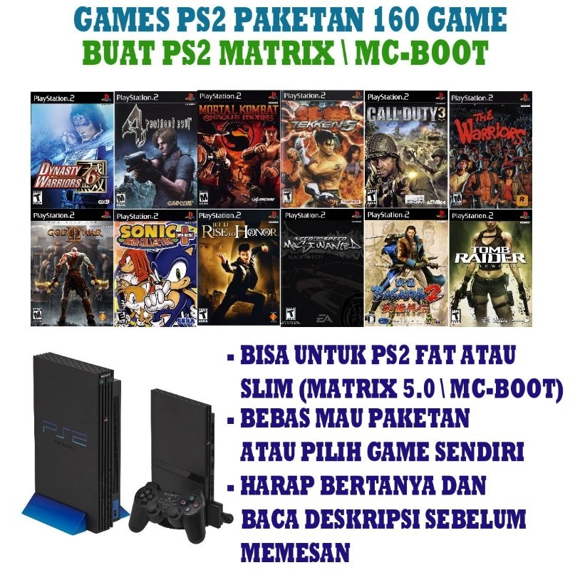 Jual Paket Game PS2 Isi 160 Game Buat PS2 Console | Shopee Indonesia