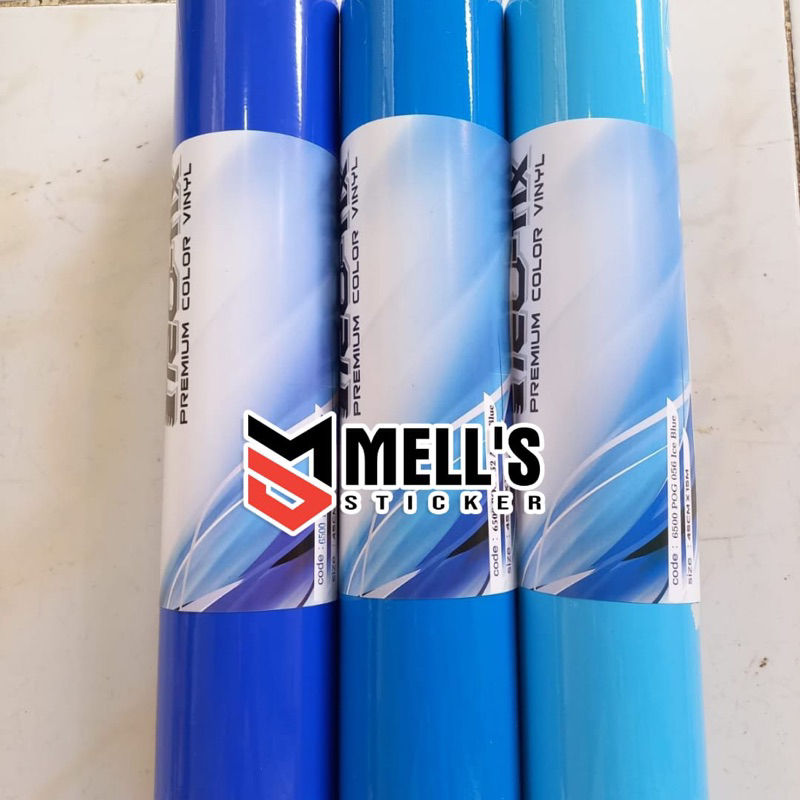 Jual skotlet biru glossy biru tua biru muda ice blue azure blue profix ...