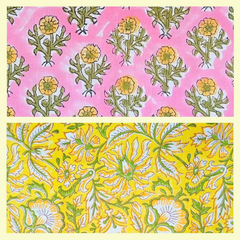 Jual Kain katun Kain India Hand Block Print From INDIA dijual per 50cm ...