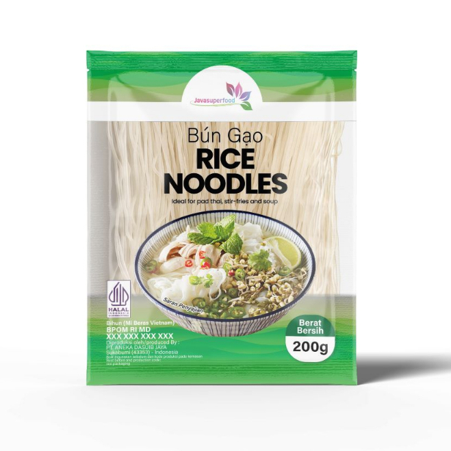 Jual Rice Noodle Mi Bihun Beras 200 gram Halal MUI | Shopee Indonesia