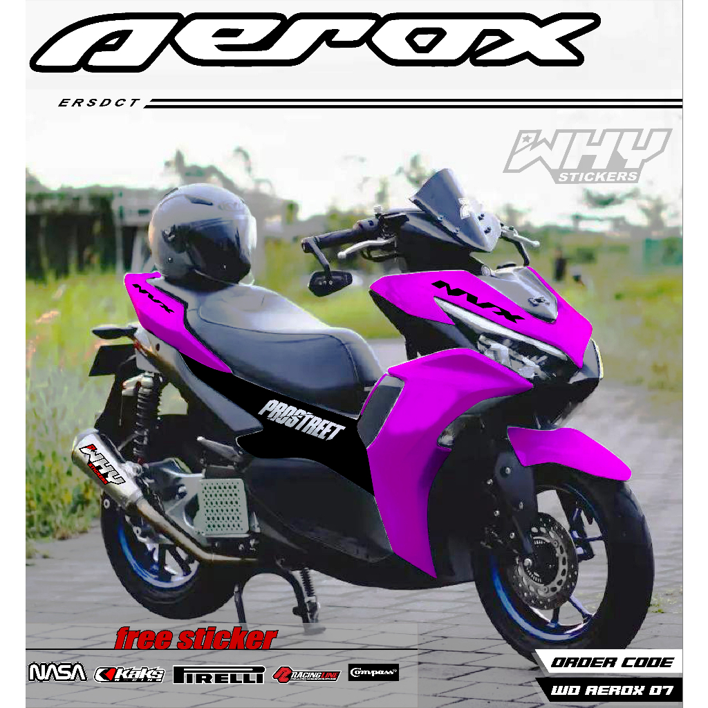 Jual Decal Stiker Motor Aerox Connected 155 ALL New 2021 2022 2023 2024 ...
