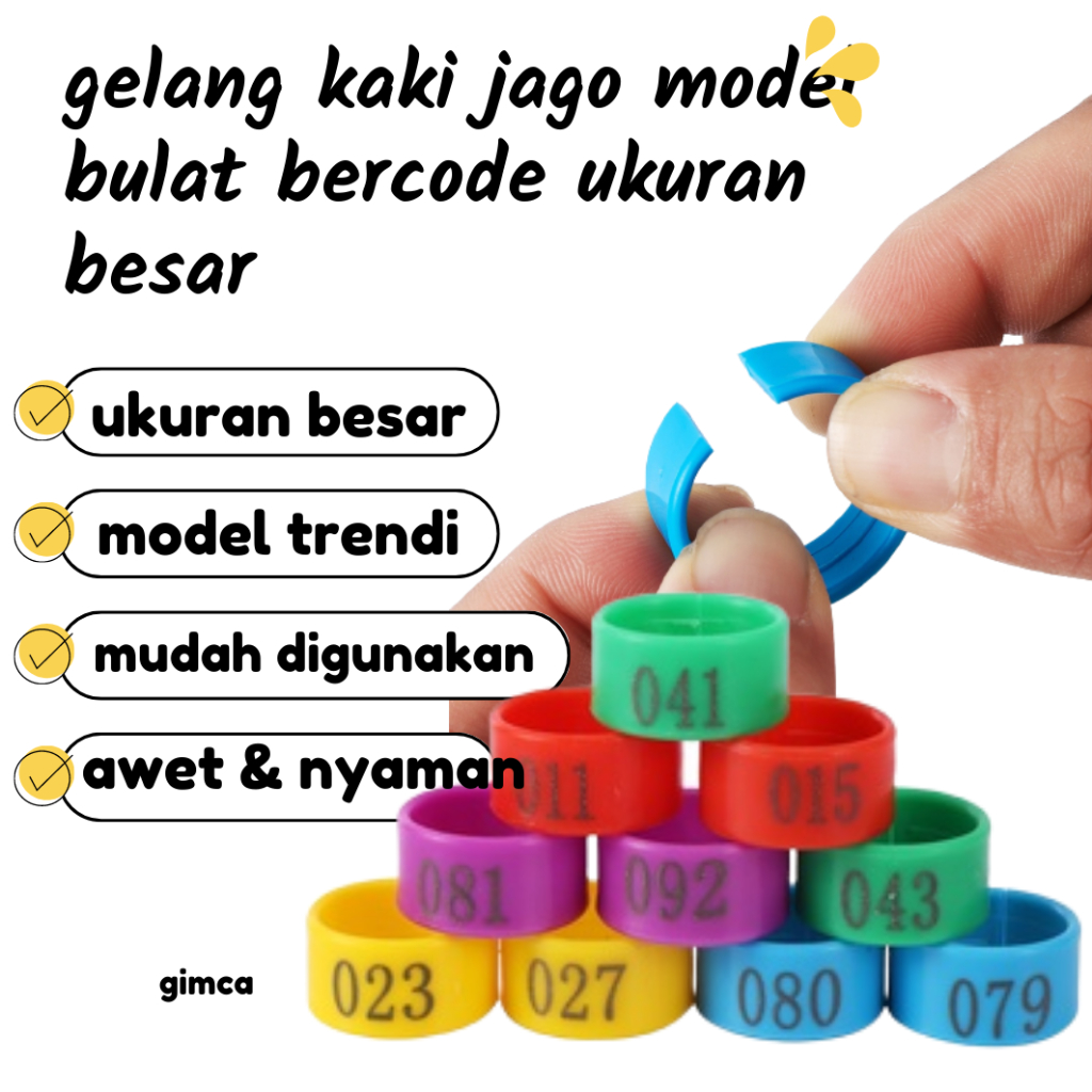Jual ring gelang kaki ayam entok bebek model bulat code besar gimca ...