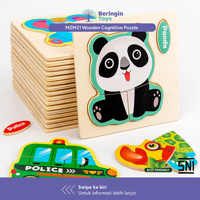 Jual Beringin Toys Mainan Edukasi - Wooden Cognitive Puzzle / Mainan ...