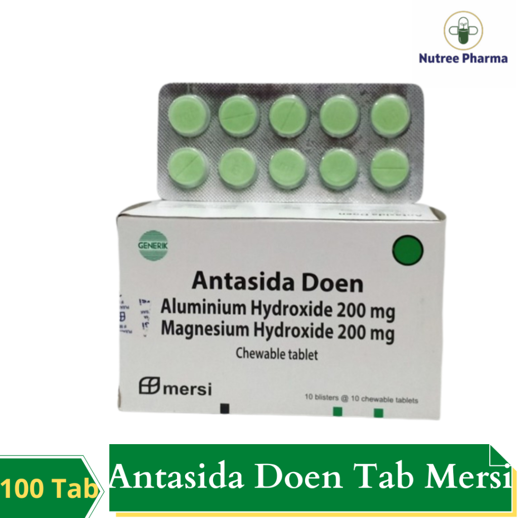 Jual Antasida Doen Mersi Box Isi 100 Tablet | Obat Maag / Perut Kembung ...