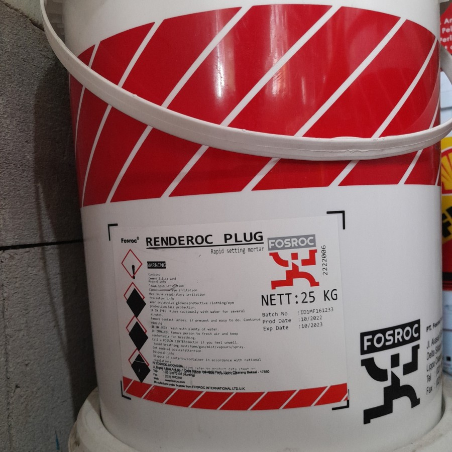 Jual RENDEROC PLUG FOSROC 25kg / FOSROC 25 KG | Shopee Indonesia
