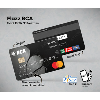 Jual KARTU E MONEY E TOLL FLAZZ BCA GEN 2 SERI BLACK CARD 2 SISI | Shopee Indonesia