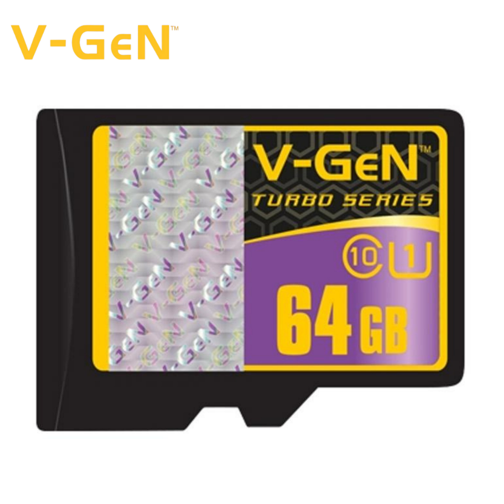 Jual Micro SD VGen 64Gb MMC Class 10 V-Gen Turbo Series 64 Gb Kartu ...