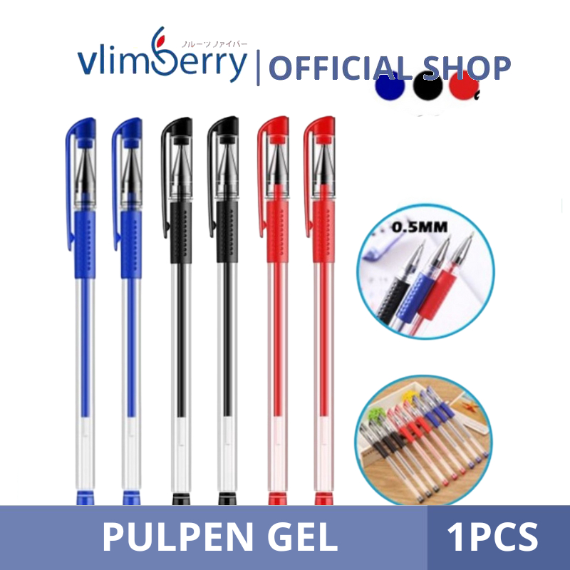 Jual Pulpen Gel Ink Pen 0.5mm 3 Warna Pulpen Sekolah Anak Pena Tinta ...