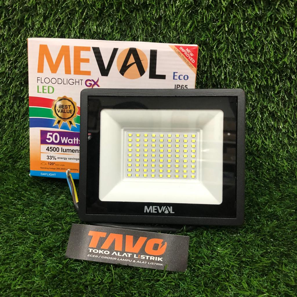 Jual LAMPU LED SOROT MEVAL 50w White/Putih | Shopee Indonesia