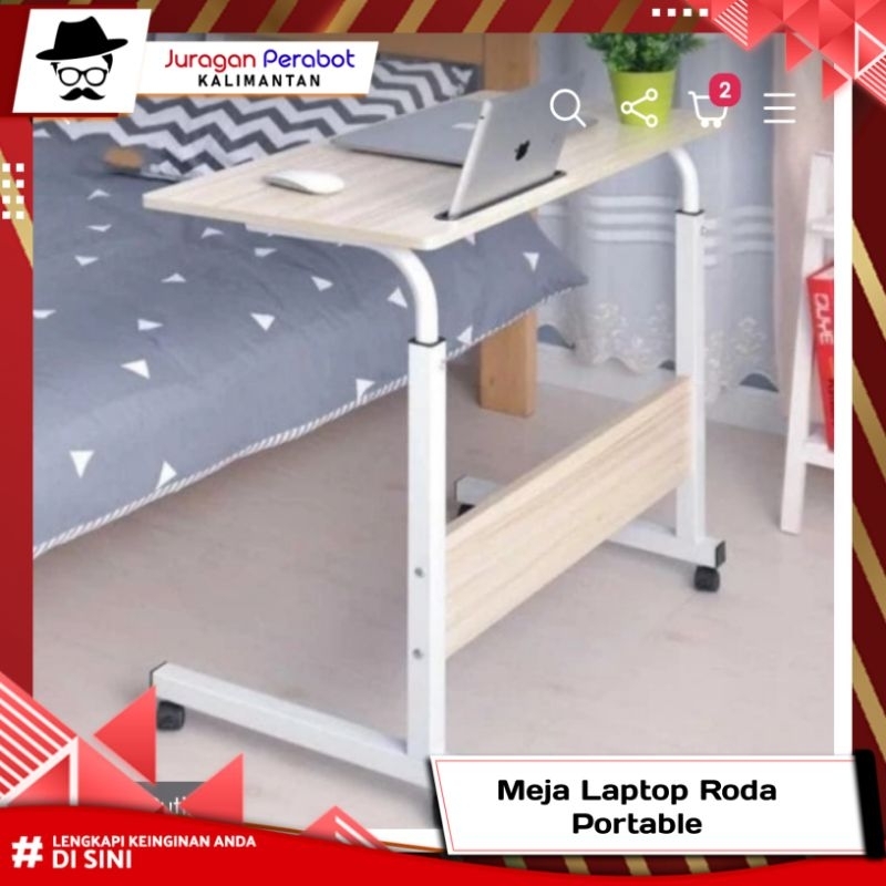 Jual Meja Laptop Portable Roda / Meja Roda Portable Stand Aluminium ...