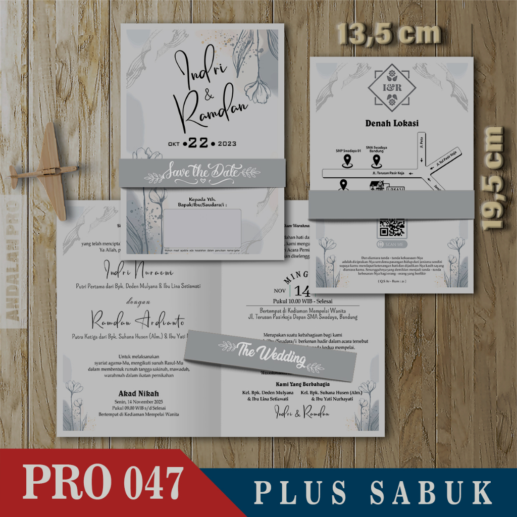 Jual Pro 047 Lipat 2 Plus Sabuk - Cetak Undangan Color / Berwarna ...