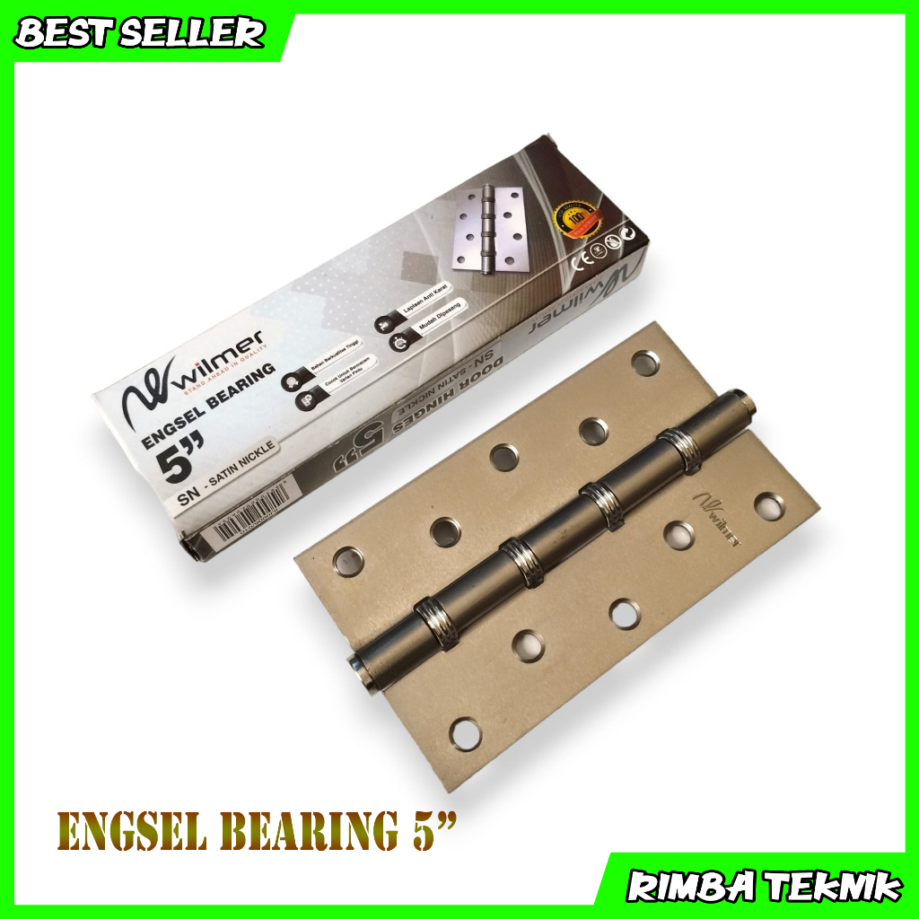 Jual Engsel Bearing Pintu Jendela 5 inch Free Sekrup / mur Satin Nickle ...
