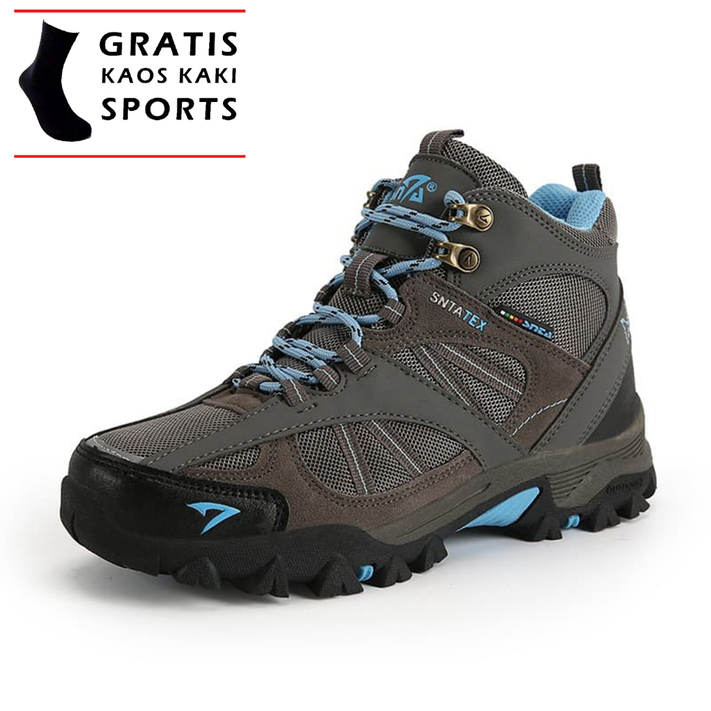 Jual Sepatu Hiking Wanita Boot SNTA 611 Warna Grey Blue, Sepatu Gunung ...