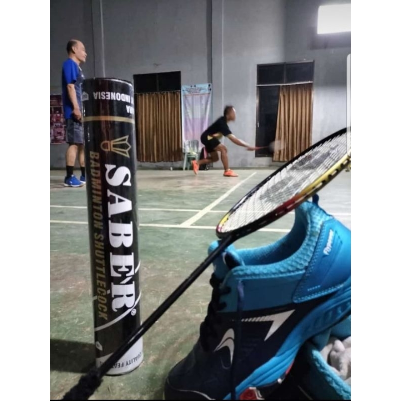 Jual 5 SLOP Shuttlecock Badminton Cock Badminton Merek Saber | Shopee ...