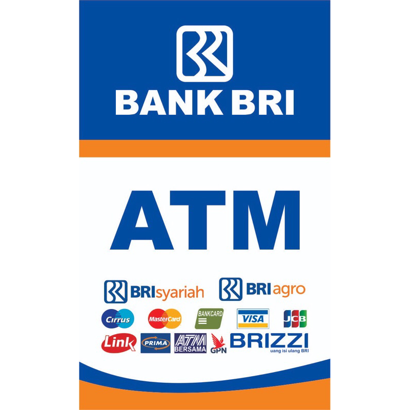 Jual sticker vinil untuk ATM BRI / untuk agen brilink ukuran 60 x98 ...