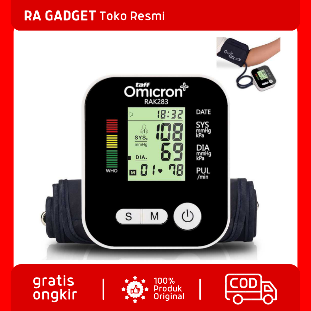 Jual Pengukur Tekanan Darah Tensi Digital with Voice Suara / Alat Ukur ...