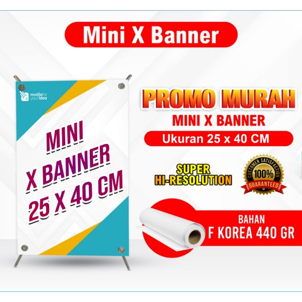 Jual Mini X Banner 25X40CM Plus Print | Shopee Indonesia