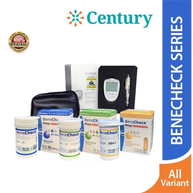 Jual Benecheck Plus 3in1 Single Pack alat / Glucose Strip / Colesterol ...