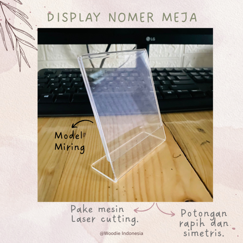 Jual Display Label Nomer Meja Nama Meja Type L Pajangan Nomor Meja ...
