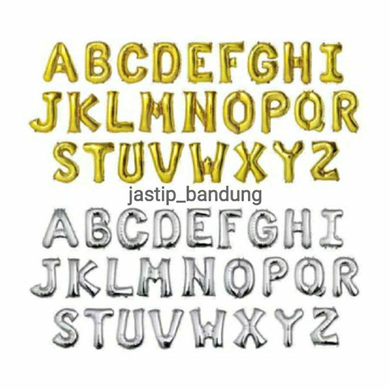 Jual Balon Foil Huruf Gold / Balon Foil Huruf Silver / Balon Foil Angka ...