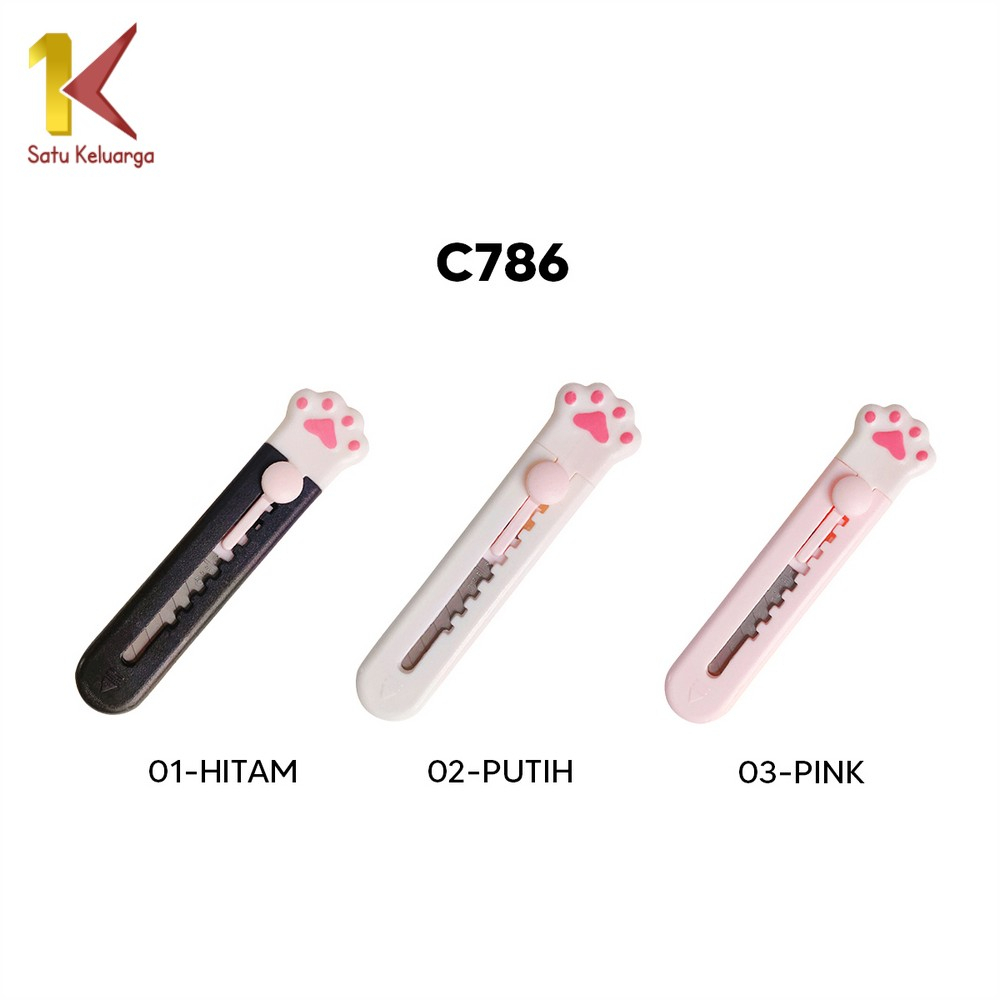 Jual Satu Keluarga Cutter Mini Portable C786 Kater Mini Cutter Unboxing ...