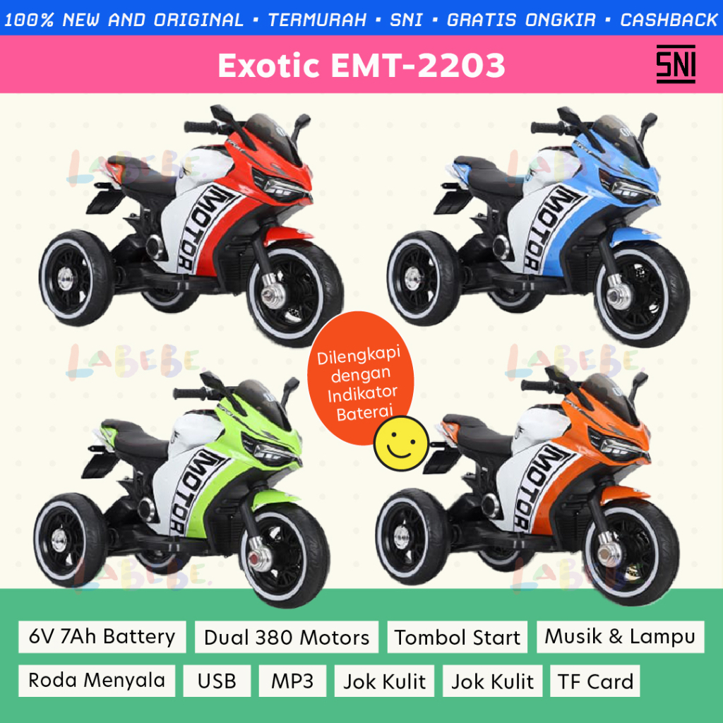 Jual Motor Aki Anak Exotic EMT 2203 EMT-2203 | Shopee Indonesia