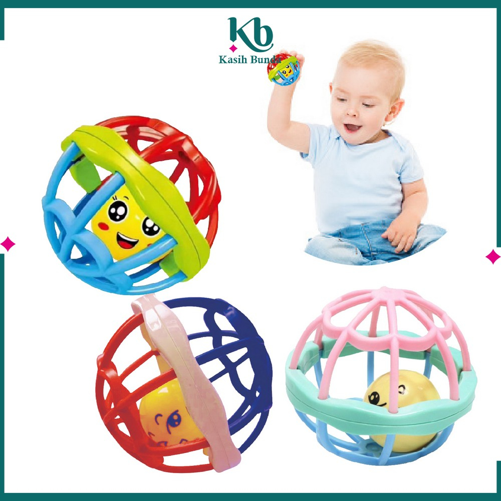 Jual Mainan Bayi Bola Kerincingan Bahan Karet Lembut / Teether Rattle ...