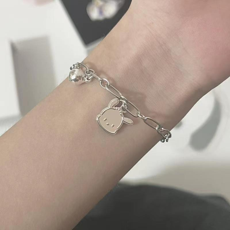 Jual pochacco Gelang silver wanita korea simple lucu kawaii Alloy ...