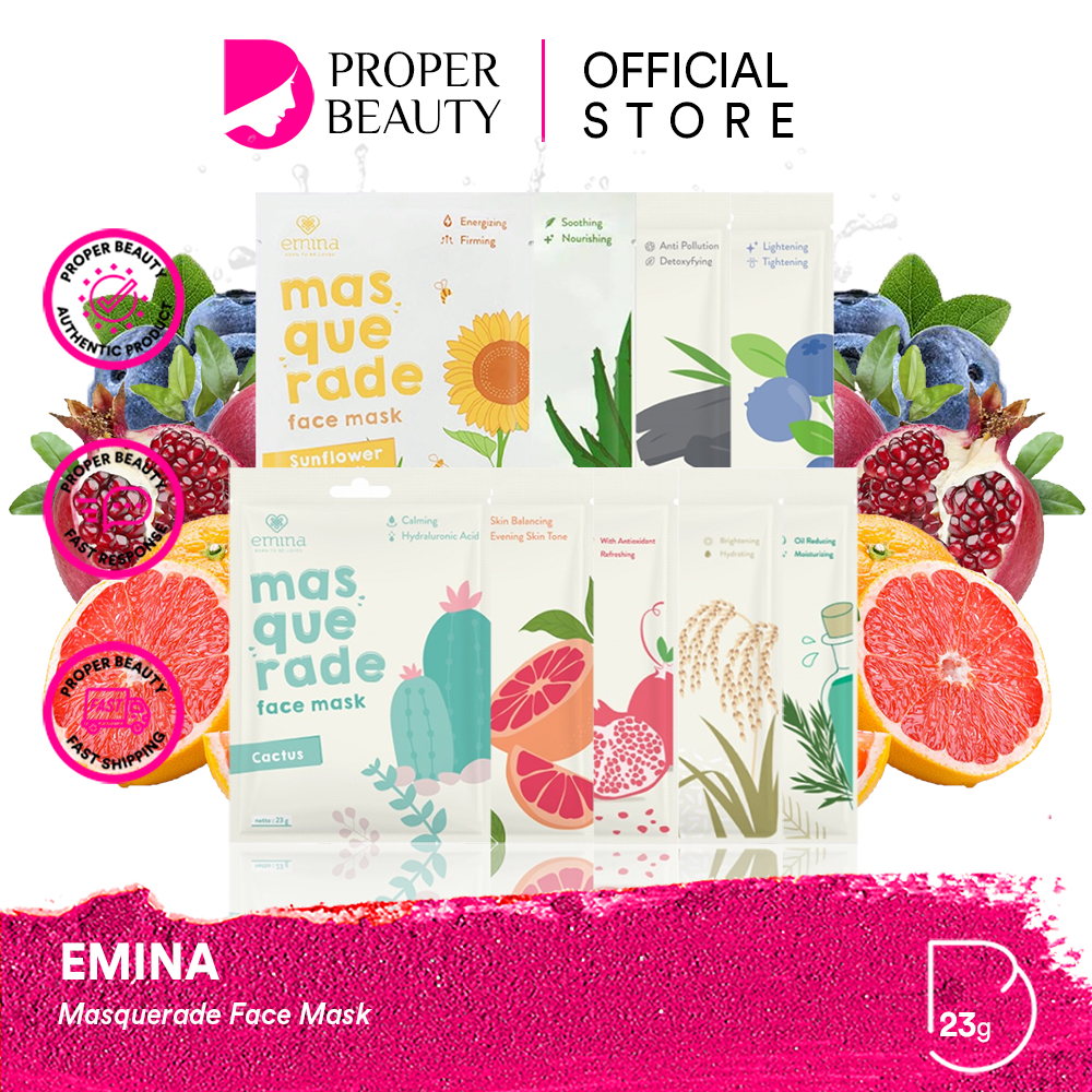 Jual EMINA Masquerade Face Mask Indonesia / Masker Wajah 23g / Sheet ...