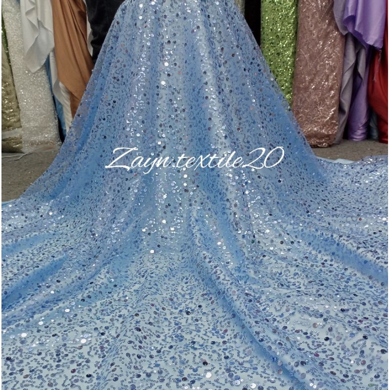 Jual Kain Tille Tulle Payet Sequin / Payet Sequin Mix Mutiara / Harga ...