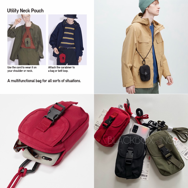 Jual Uniqlo tas pouch leher utility new original | Shopee Indonesia