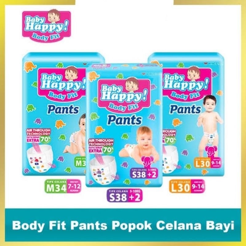 Jual Baby happy pants M32,L28 dan XL26 | Shopee Indonesia