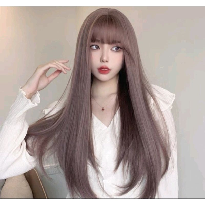 Jual FULL WIG KOREAN LONG STRAIGHT LURUS NARURAL 65 CM WIG WANITA KOREA ...