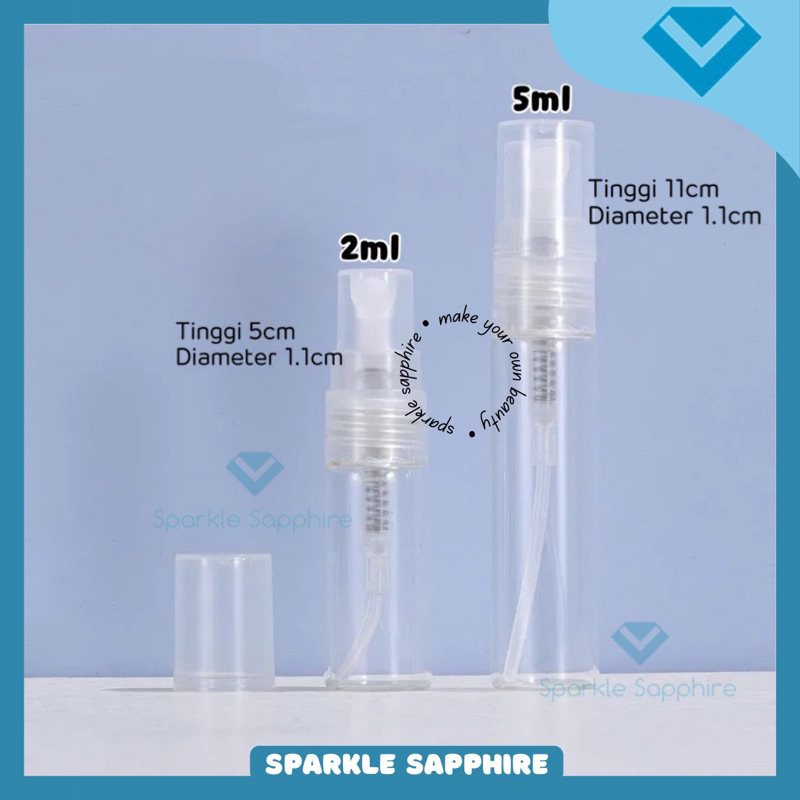Jual Botol Spray Plastik 5ml • Multifungsi Botol Vial Decant Parfum ...