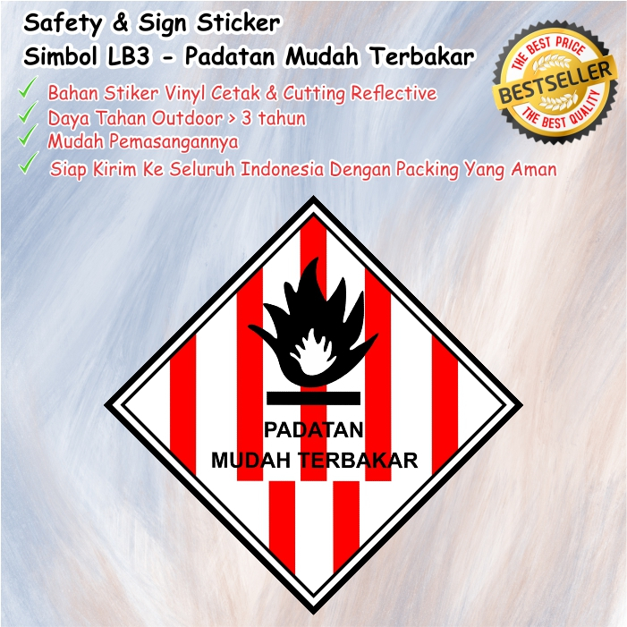 Jual Stiker LB3 - Padatan Mudah Terbakar | Shopee Indonesia