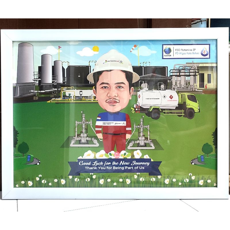 Jual 2D Frame 30x40cm (12R) NON POP UP karikatur scrapframe hadiah ...
