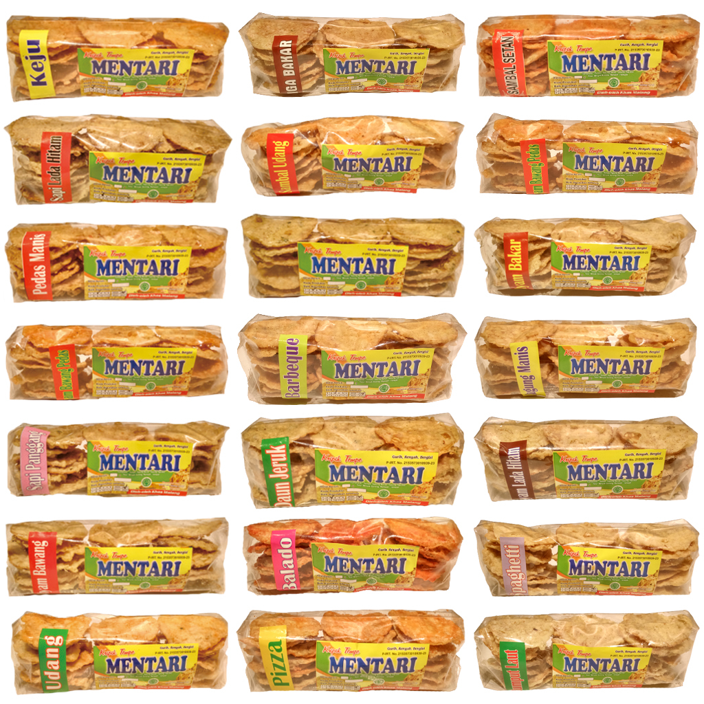 Jual Keripik Tempe Malang Merk Mentari (Legend) 120g 20 Rasa | Shopee ...